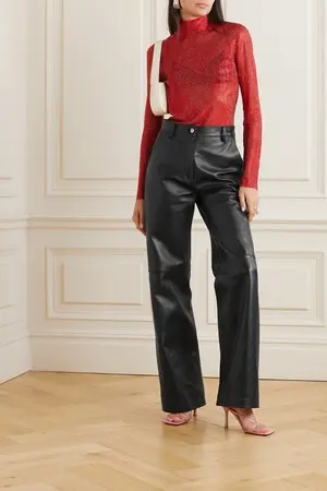 Magda Butrym Leather Wide-leg Pants