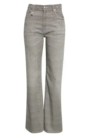 R13 Jane Check Straight Leg Jeans