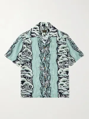 Men's Green Tiger Print Shirts