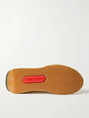 TOM FORD James Rubber-trimmed Sneakers - Neutrals