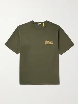 Moncler Salehe Bembury Logo-print Cotton-jersey T-shirt - Green