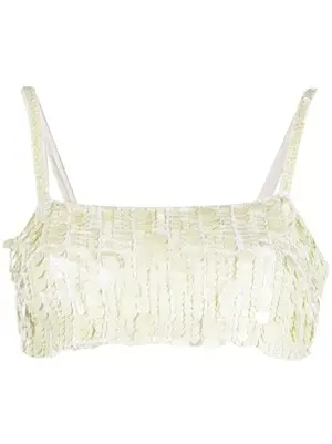 P.a.r.o.s.h Sequin-embellished Crop Top