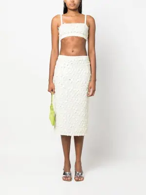 P.a.r.o.s.h Sequin-embellished Crop Top