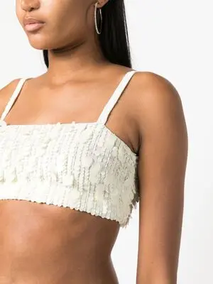 P.a.r.o.s.h Sequin-embellished Crop Top