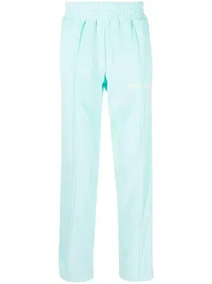 Palm Angels Stripe-stripe Organic Cotton Track Pants - Blue