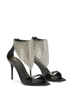 GIUSEPPE ZANOTTI Crystal-embellished Open-toe Sandals - Black