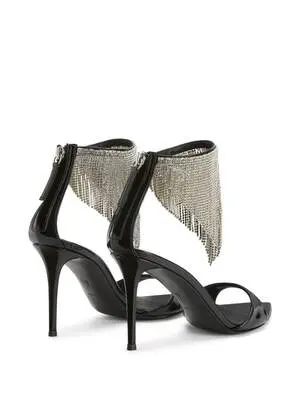 GIUSEPPE ZANOTTI Crystal-embellished Open-toe Sandals - Black