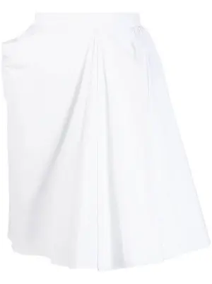 Alexander McQueen Draped Cotton Miniskirt
