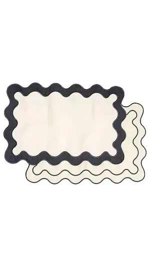 BUSINESS & PLEASURE Placemat Set Of 4 In Ivory - Riviera White