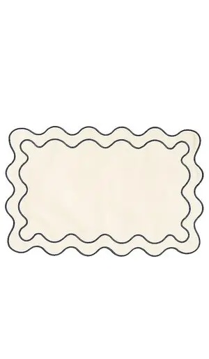 BUSINESS & PLEASURE Placemat Set Of 4 In Ivory - Riviera White