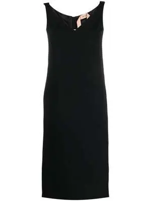 N°21 Ruched-strap Midi Dress