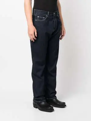 Off-White Logo-embroidered Skate Jeans - Blue