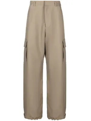 Off-white Straight Hem Pants For Men