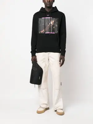 Off-White Caravaggio Print Cotton Hoodie