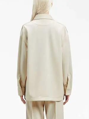 Palm Angels Logo-embroidered Track Shirt - White