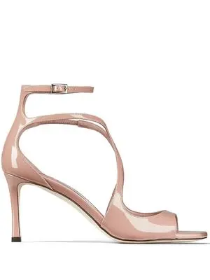 JIMMY CHOO Azia 75mm Patent-leather Sandals - Pink