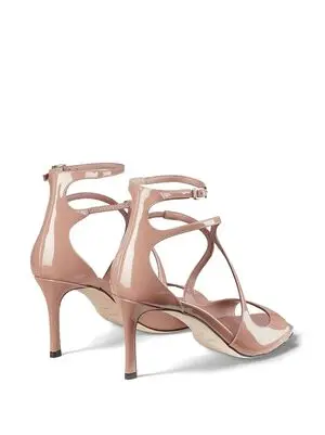 JIMMY CHOO Azia 75mm Patent-leather Sandals - Pink