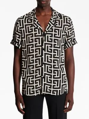 Balmain Monogram-print Pyjama Shirt