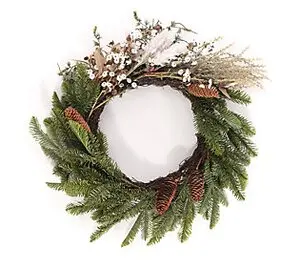 SAFAVIEH Faux 21' Pine & Olive Leaf Wreath - One-color