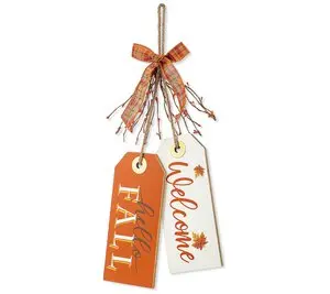 GLITZHOME 24'h Fall Wooden Door Hanger - One-color