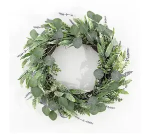 SAFAVIEH Faux 22' Eucalyptus & Fennel Wreath - One-color