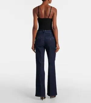 Veronica Beard Crosbie High-rise Wide-leg Jeans