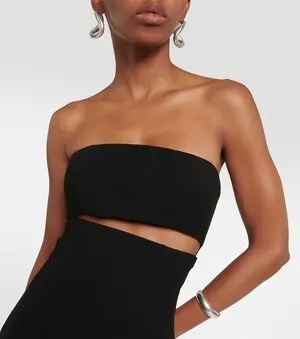 MONOT Mônot Cutout Strapless Crêpe Maxi Dress