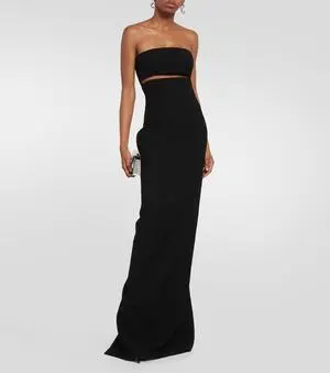 MONOT Mônot Cutout Strapless Crêpe Maxi Dress
