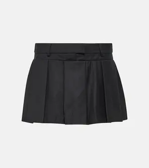 AYA MUSE Myca Pleated Wool Miniskirt