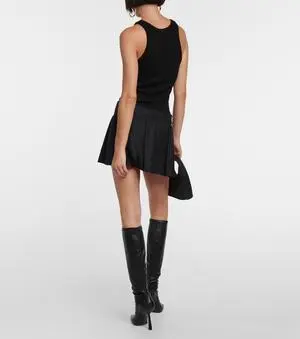 AYA MUSE Myca Pleated Wool Miniskirt