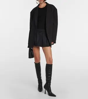 AYA MUSE Myca Pleated Wool Miniskirt