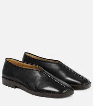 LEMAIRE Piped Leather Loafers