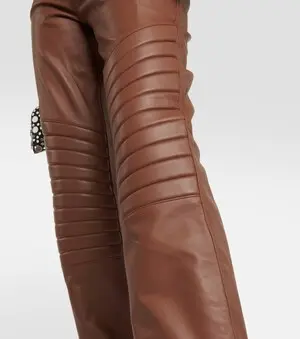 Giuseppe Di Morabito High-rise Leather Pants