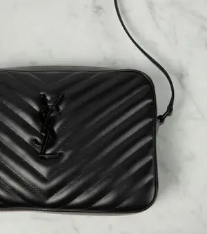 Saint Laurent Lou Camera Leather Shoulder Bag - Black
