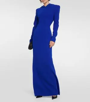 MONOT Hooded Crepe Maxi Dress