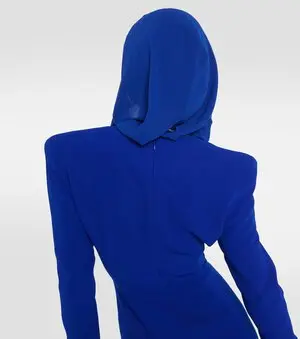 MONOT Hooded Crepe Maxi Dress