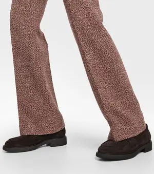 GIANVITO ROSSI Harris Shearling-lined Loafers - Beige