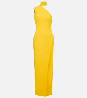MONOT Mônot Asymmetric Crêpe Maxi Dress