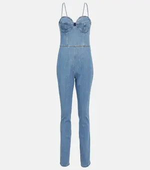 Magda Butrym Bustier Denim Jumpsuit