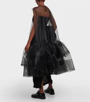 MAISON MARGIELA Bow-detail Tulle Midi Dress