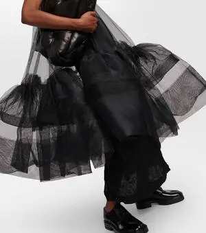 MAISON MARGIELA Bow-detail Tulle Midi Dress