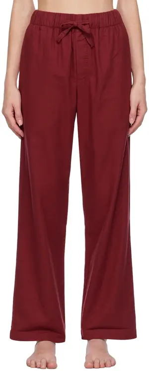 TEKLA Tekla Drawstring Pyjama Pants - Beyond Red