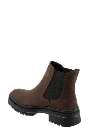 BUENO Darla Lug Chelsea Boot - Brown Nubuck