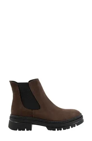 BUENO Darla Lug Chelsea Boot - Brown Nubuck