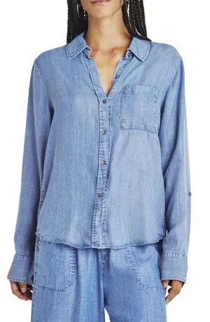 Splendid Reese Chambray Button-up Shirt - Indigo