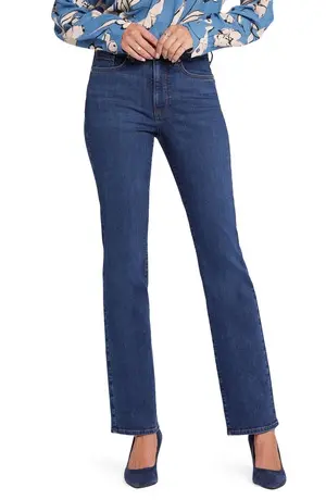 NYDJ Marilyn High Waist Straight Leg Jeans Gold Coast