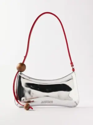 Jacquemus Jacquemus - Bisou Perle Small Faux-leather Shoulder Bag - Womens - Silver - Silver