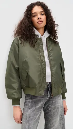 ANINE BING Leon Bomber Jacket - Army Green