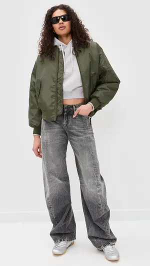 ANINE BING Leon Bomber Jacket - Army Green