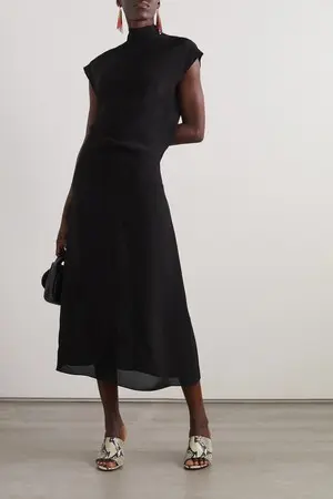 Gauchère Twill Midi Dress